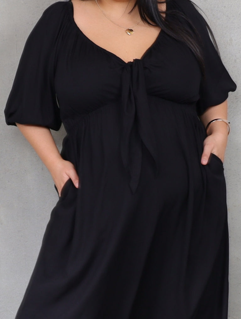 Zoe Dress - Black I Plus Sized Fashion – Isla-Maree