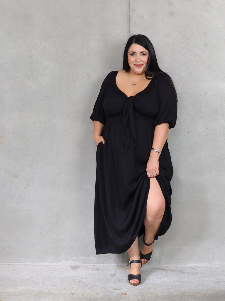 Zoe Dress - Black I Plus Sized Fashion – Isla-Maree