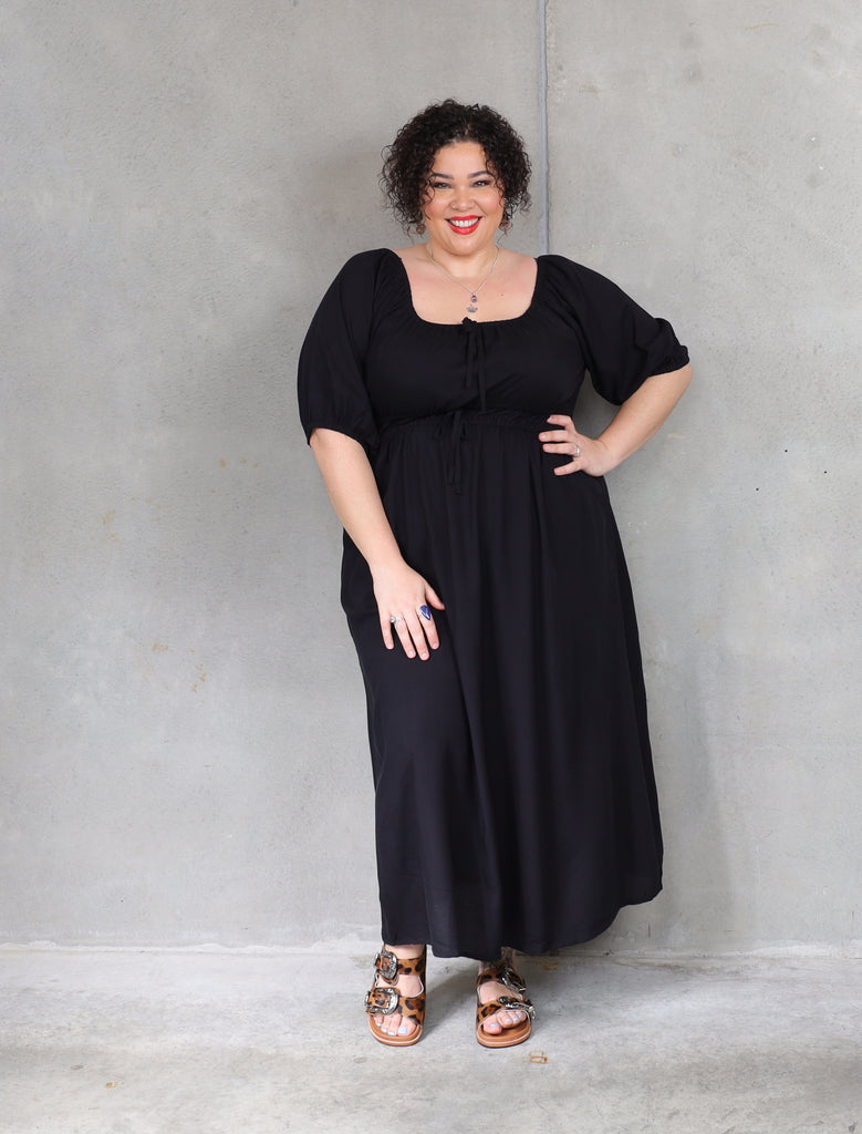 Isla Maree Tabitha Dress - Black | NZ Plus Size Women's Clothing – Isla ...